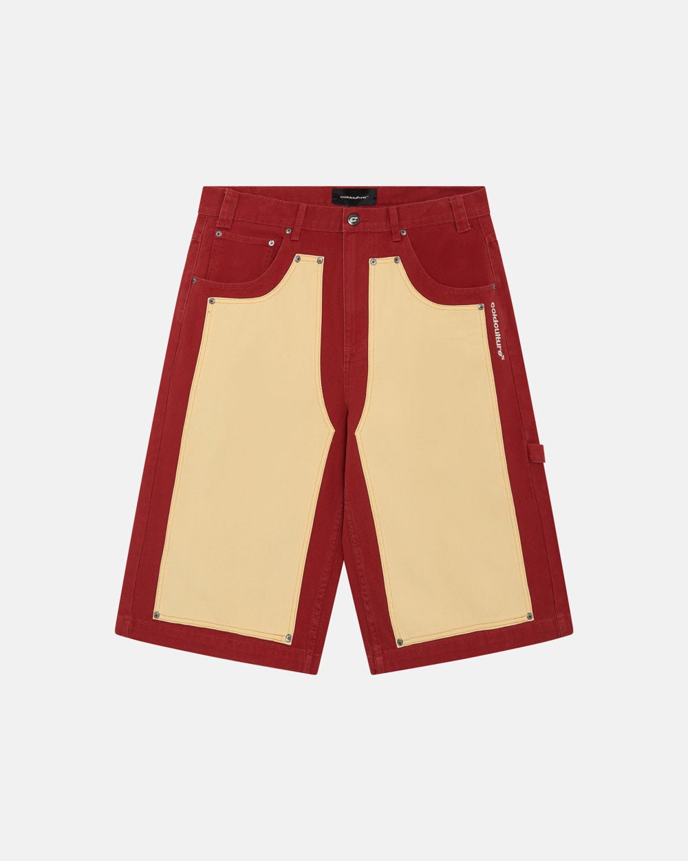 CARPENTER PANELS SHORTS BURGUNDY AND VANILLE