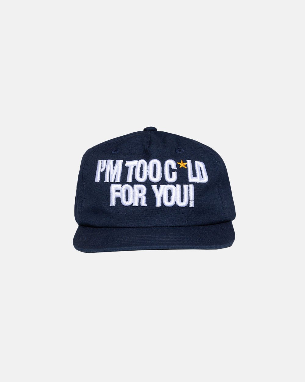 IM TOO COLD CAP NAVY | COLD CULTURE™ | STREETWEAR CLOTHING BRAND