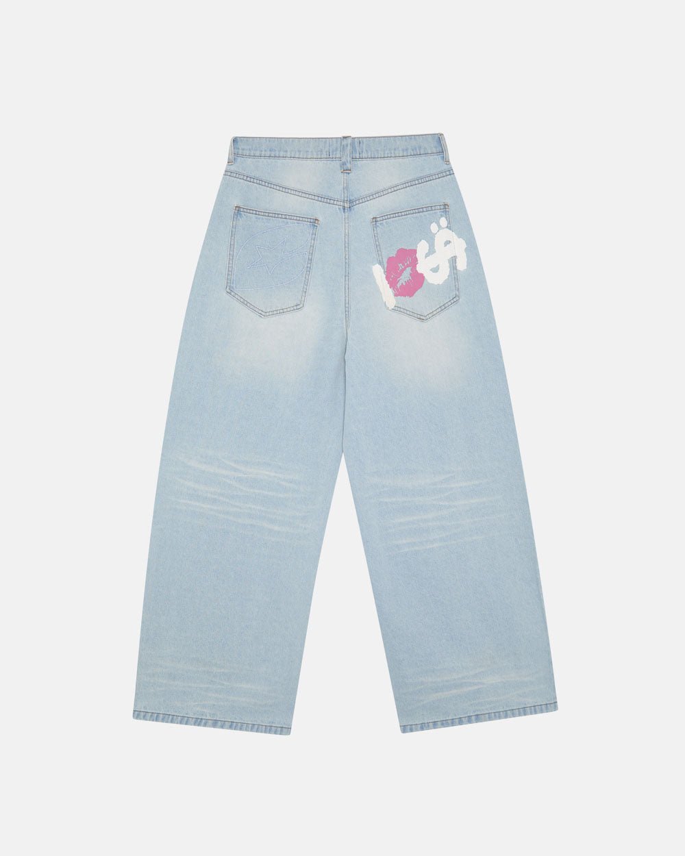 KISSES AND DOLLARS PANTS BLUE DENIM