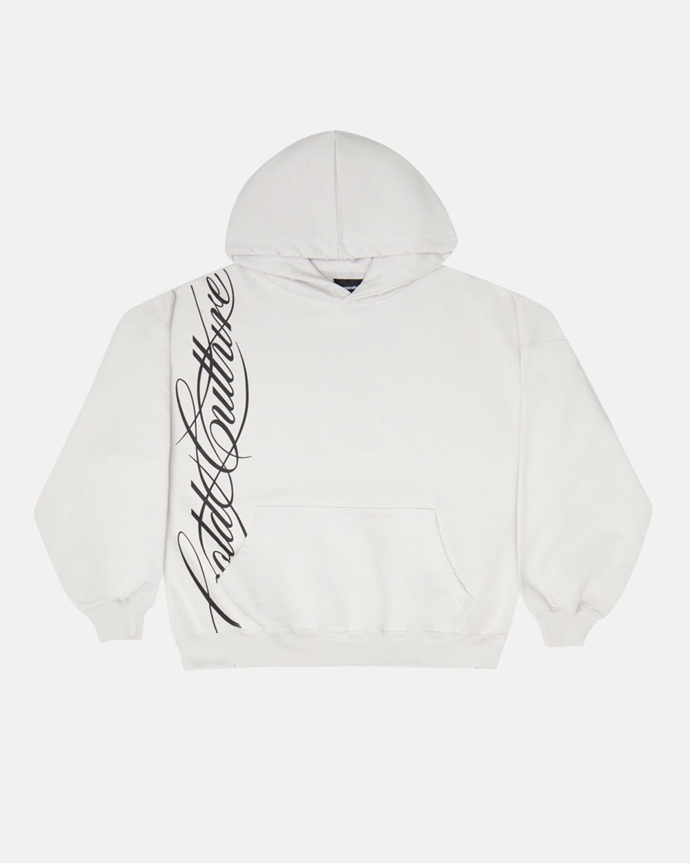 SCRIPT HOODIE LIGHT GREY